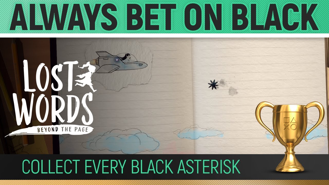 Lost Words - Always bet on black 🏆 Collect every black asterisk ...