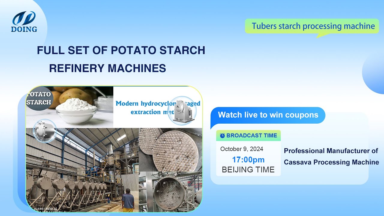Full set of Potato starch ocessing machine/Potato starch refinery ...