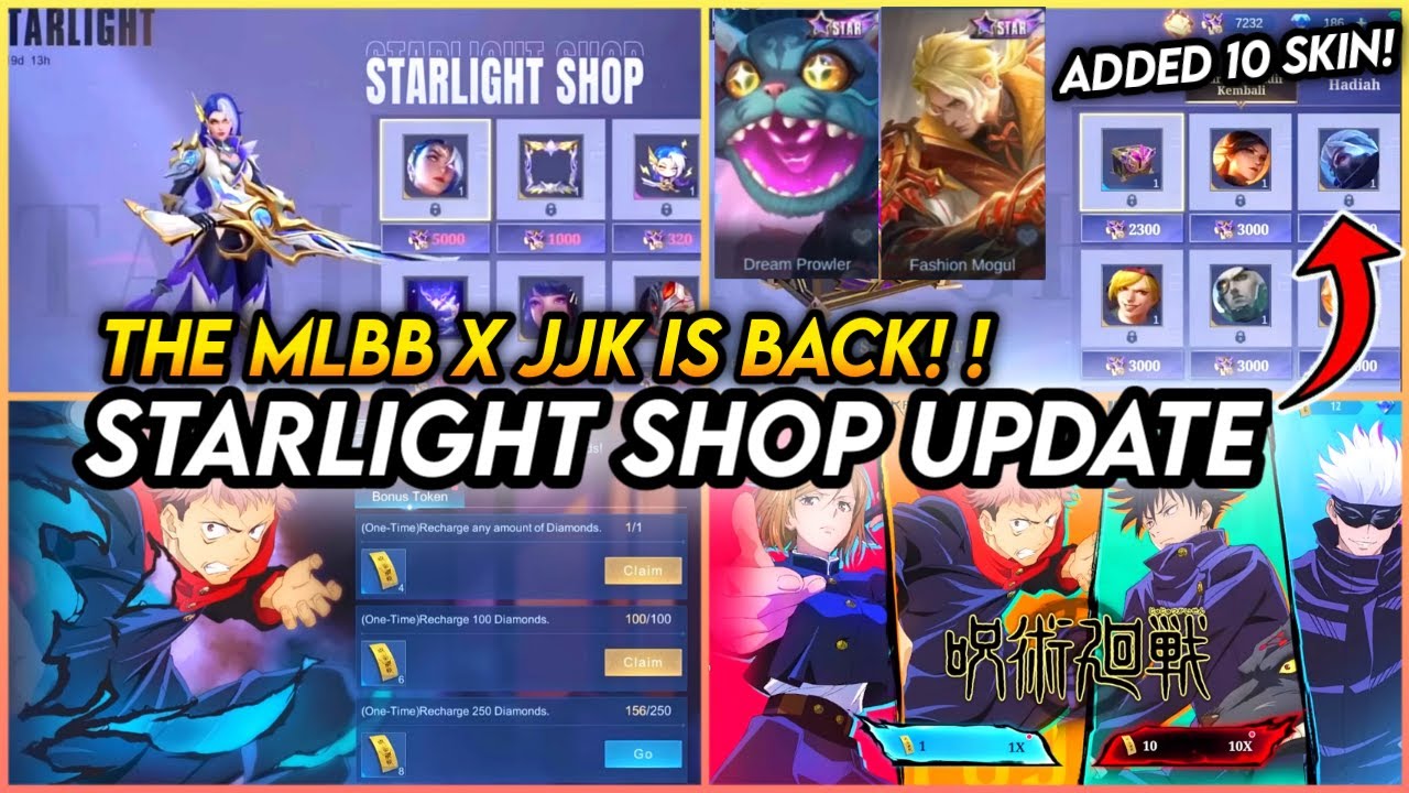 STARLIGHT SHOP UPDATE! MLBB X JUJUTSU KAISEN (JJK) IS BACK IN 2024 ...