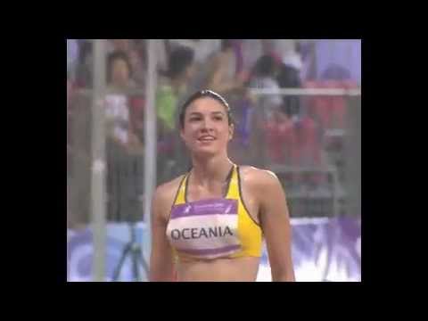 Sexy Aussie Hurdler Michelle Jenneke Does The Rain Dance - YouTube
