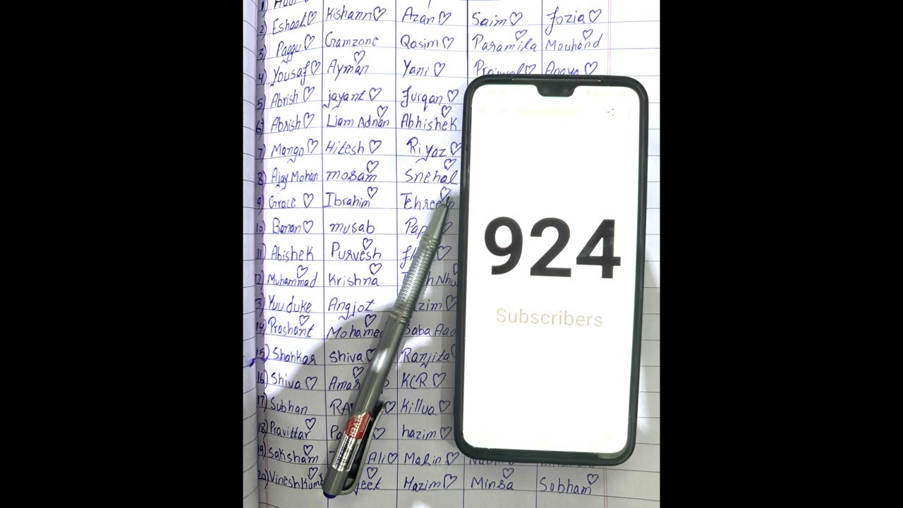 Hunter Yt Writing ️ subscriber’s Names☝🏻☝🏻 - YouTube