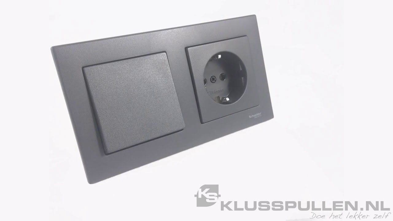 Schneider Merten M-Plan antraciet schakelmateriaal - YouTube