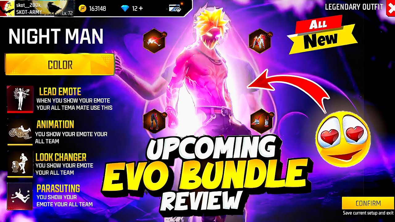 OB44 NEW EVO BUNDLE IN FREE FIRE | NEW EVO BUNDLE CONFIRM DATE | OB44 ...