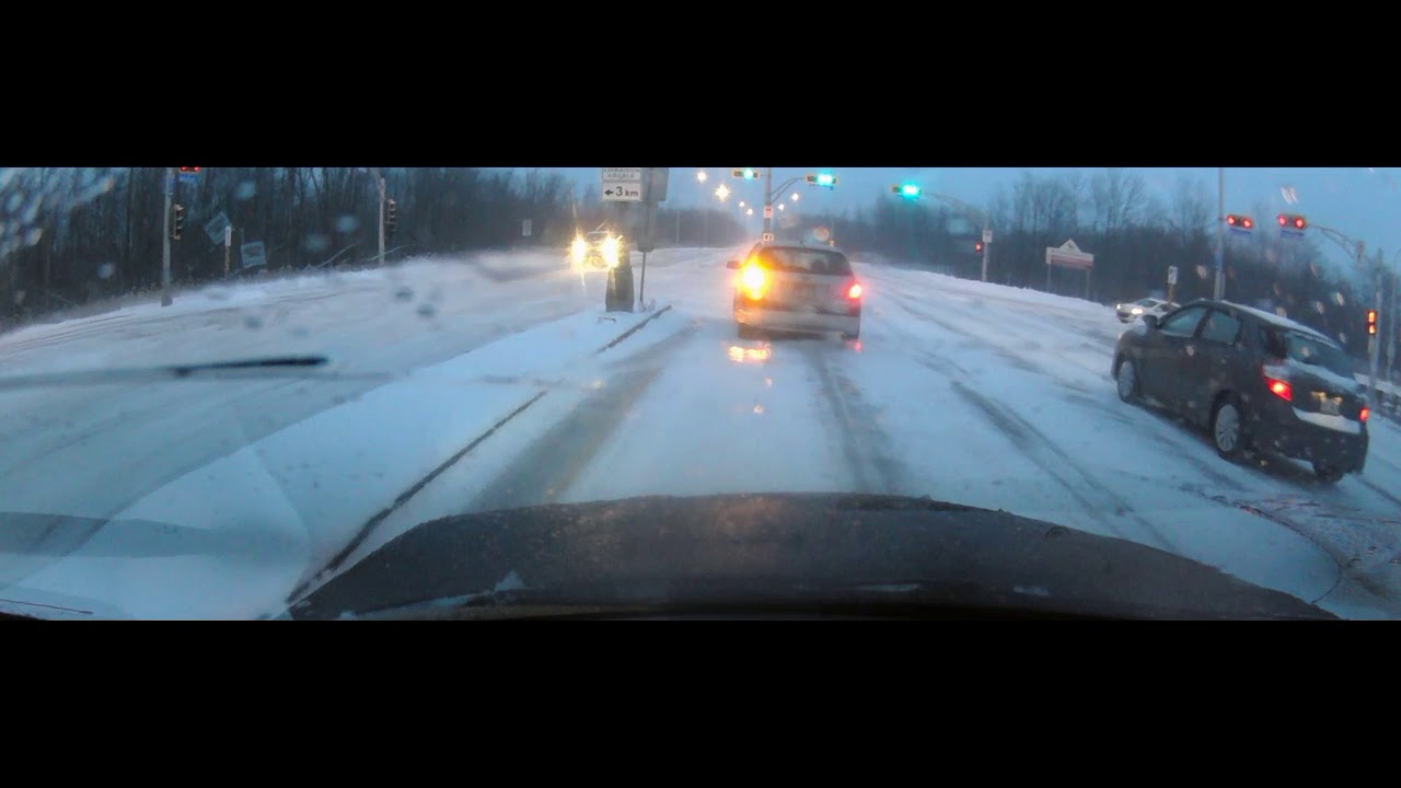 What Freezing Rain does to a road - YouTube