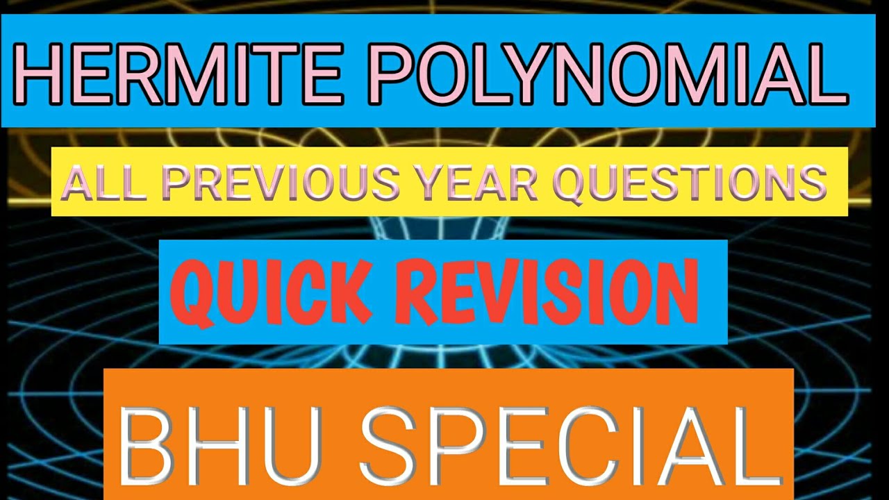 HERMITE POLYNOMIAL - YouTube