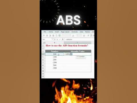 How to use the ABS function formula in excel? #shorts#excelshorts#exceltips#exceltricks#howto# ...
