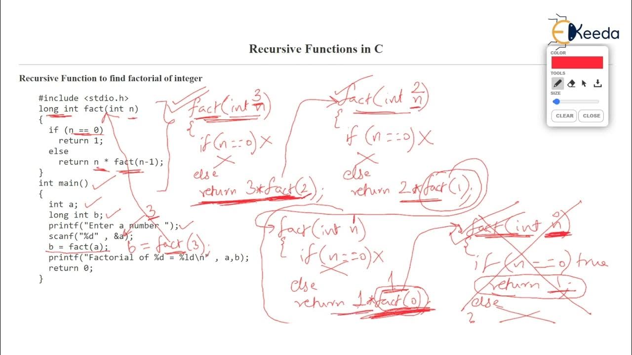 Recursive Functions Introduction | Functions in C | Data Structure Using C - YouTube