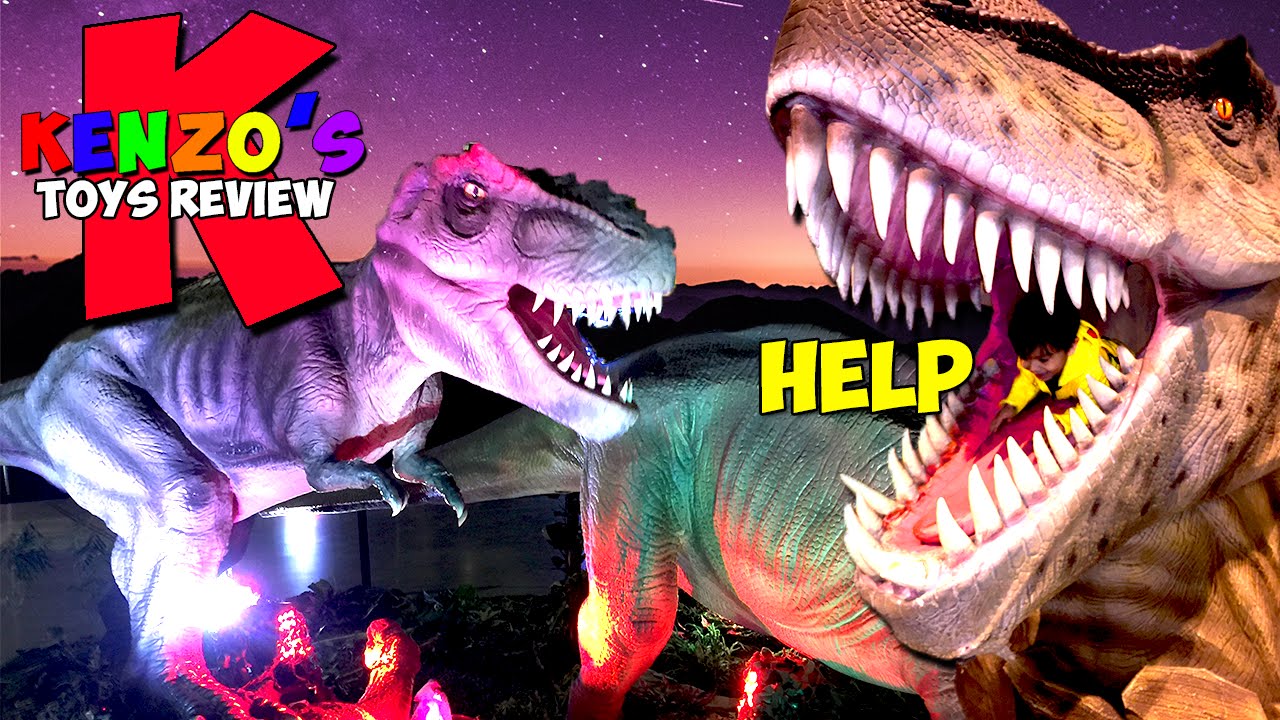 Dinosaur Egg Hunt In Real Life with Kenzo | T-rex Stegosaurus ...