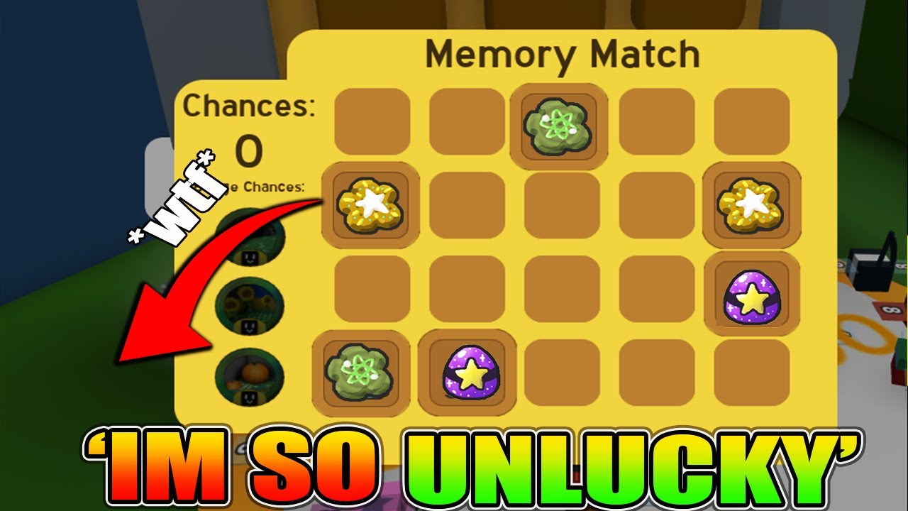 Reacting to the LUCKIEST Memory Matches in Bee Swarm.. - YouTube