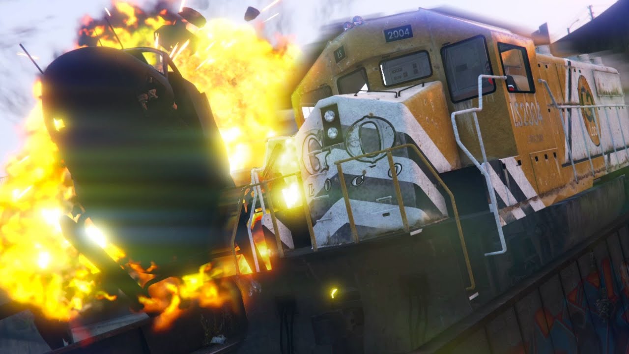 I Stole The Train Gta 5 Cluckin Bell Raid Youtube
