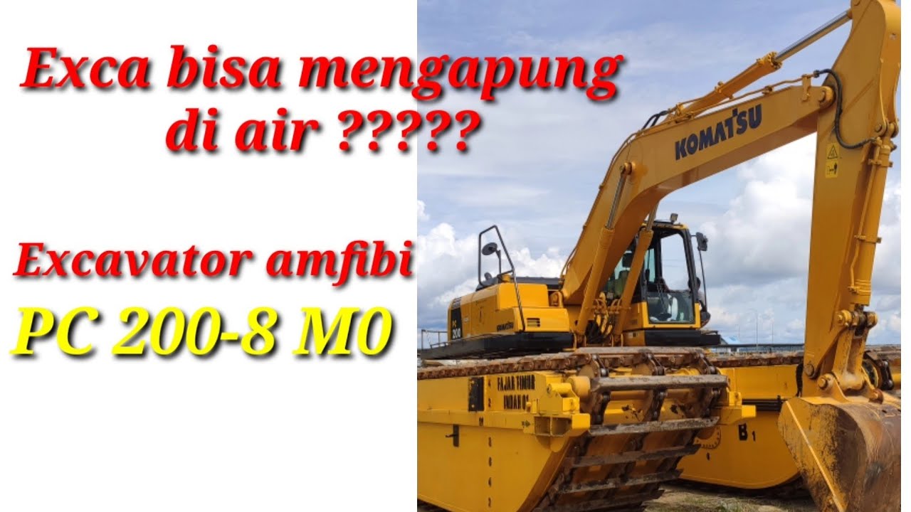 Excavator amfibi pc 200-8 M0 - YouTube