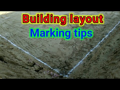 Building layout marking step by step process - YouTube