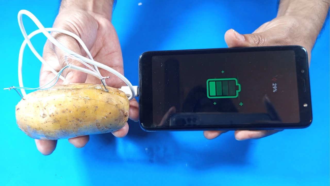 How to generate free electricity with a potato (charge your phone ...