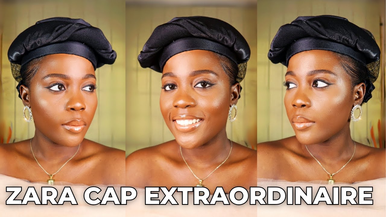 HOW TO MAKE A ZARA CAP | ZARA CAP MADE WITH PLAIN FABRIC | WITH TWIST DETAIL AND CRINOLINE ...