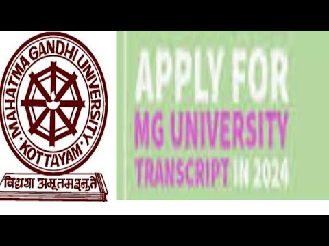 Official Transcript from MG University Online Application Process - YouTube