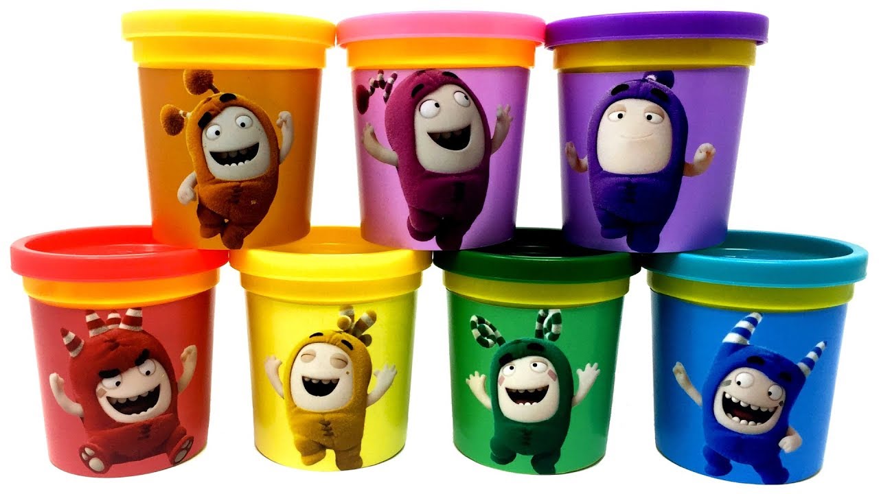 Play-Doh Oddbods Surprise Toys! Learn Rainbow Colors - YouTube
