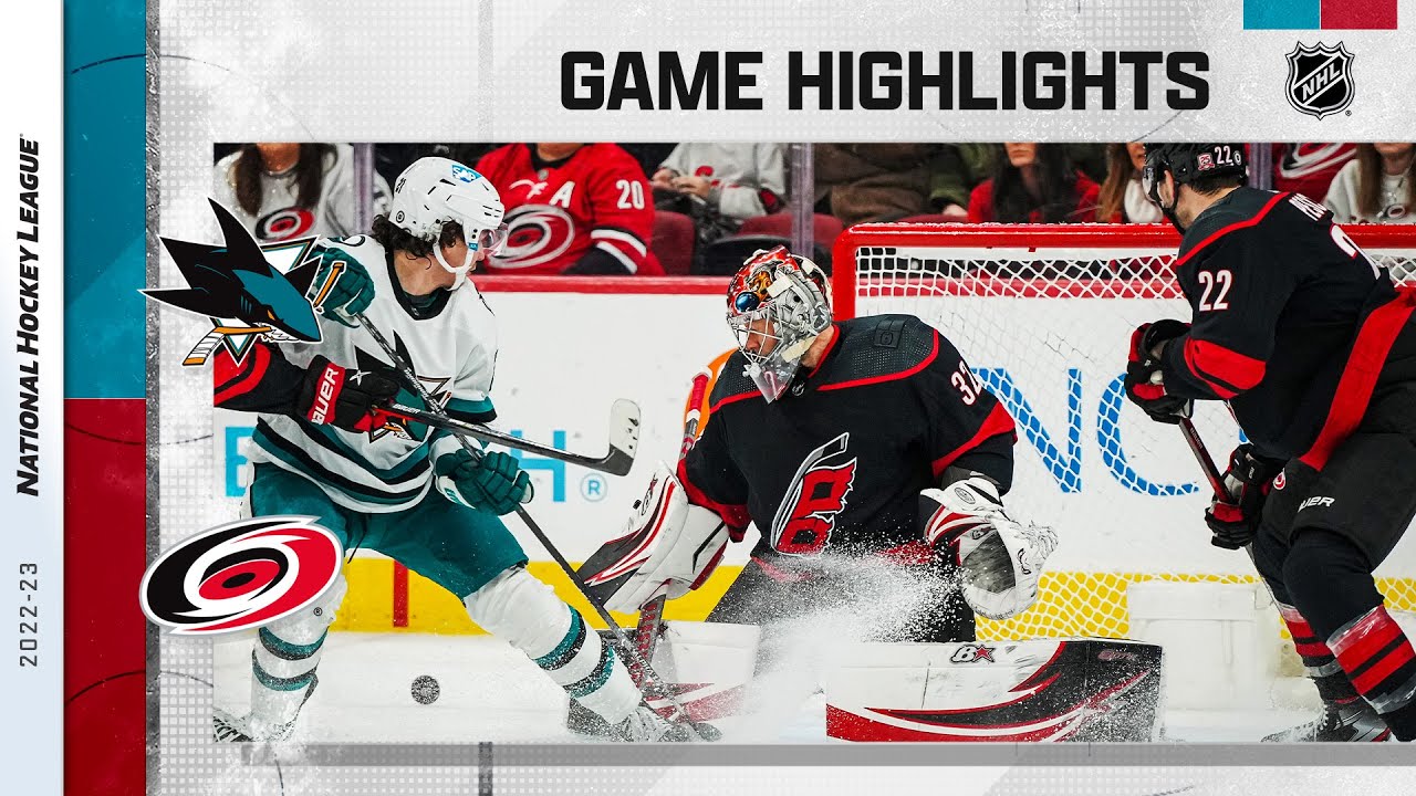 Sharks @ Hurricanes 1/27 | NHL Highlights 2023 - YouTube