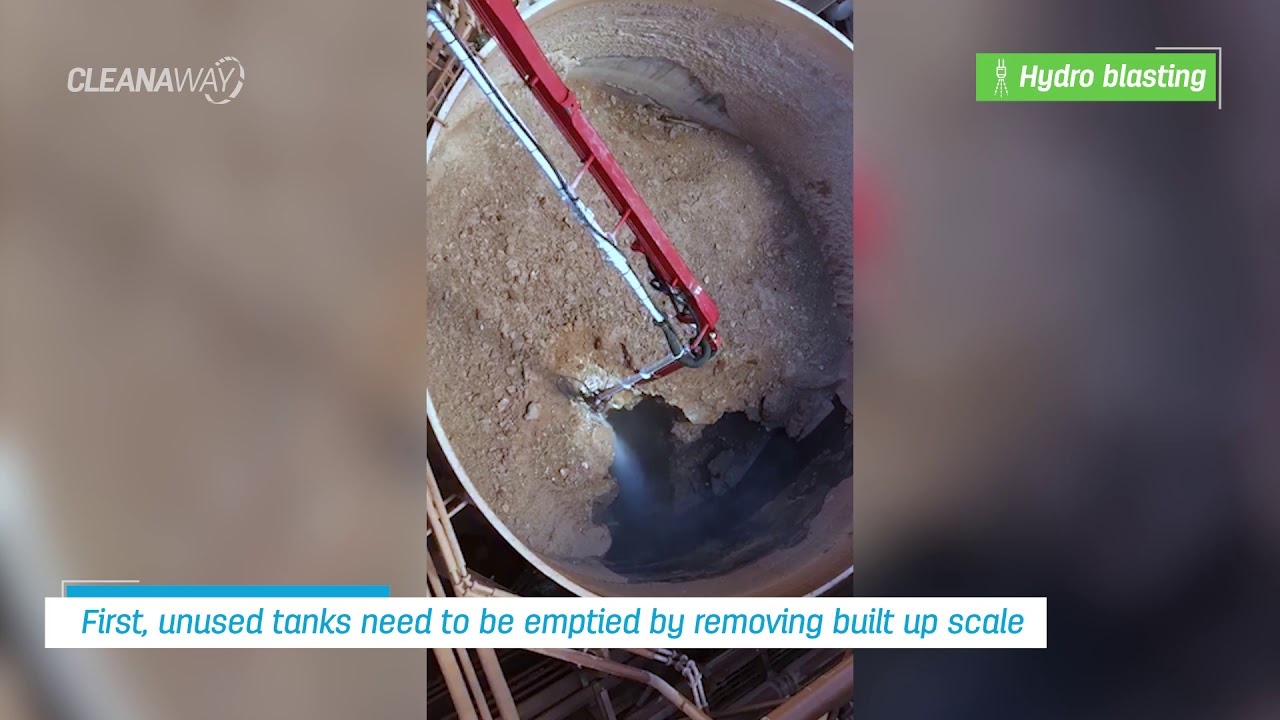 Hydro blasting with concrete boom truck - YouTube