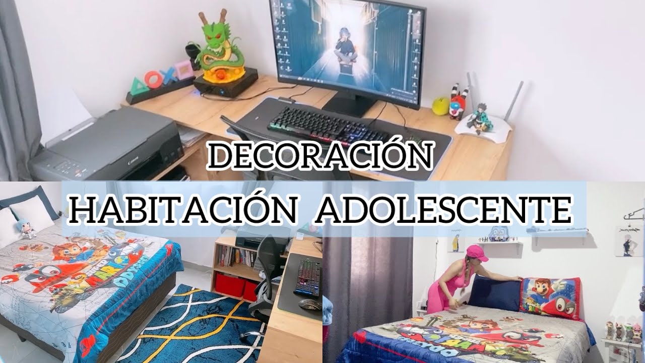 COMO DECORAR HABITACIÓN PEQUEÑA PARA ADOLESCENTE🧑🏻‍🦱MARIO BROSS - YouTube
