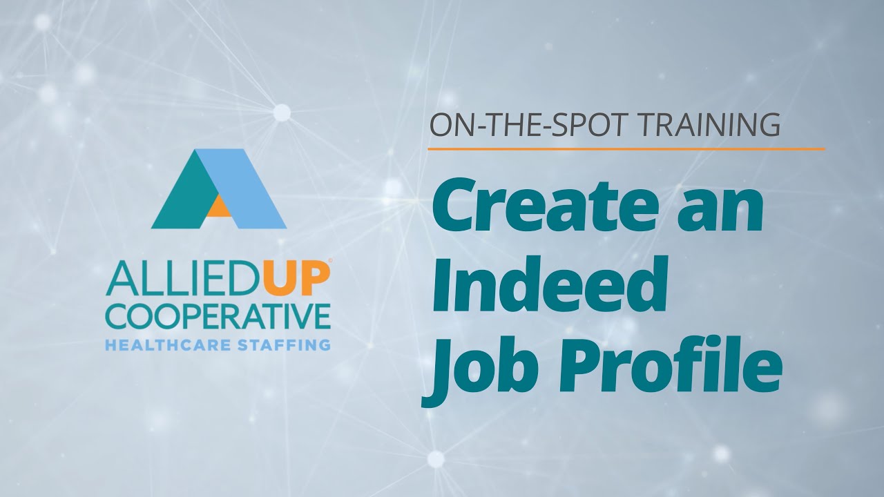 On-the-Spot Training: How to Create an Indeed.com Account - YouTube