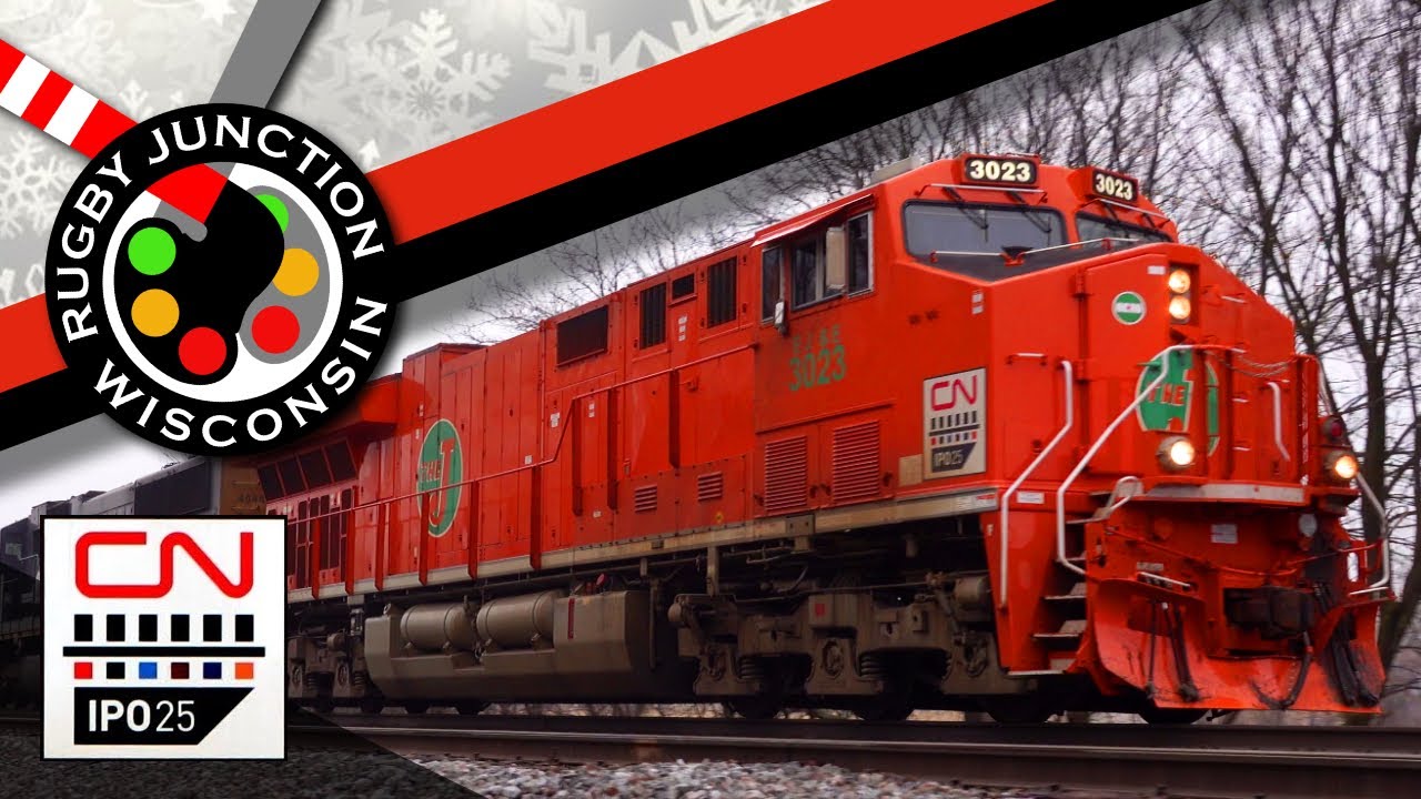 CN 3023 EJ&E Heritage Unit at Rugby Junction WI - YouTube