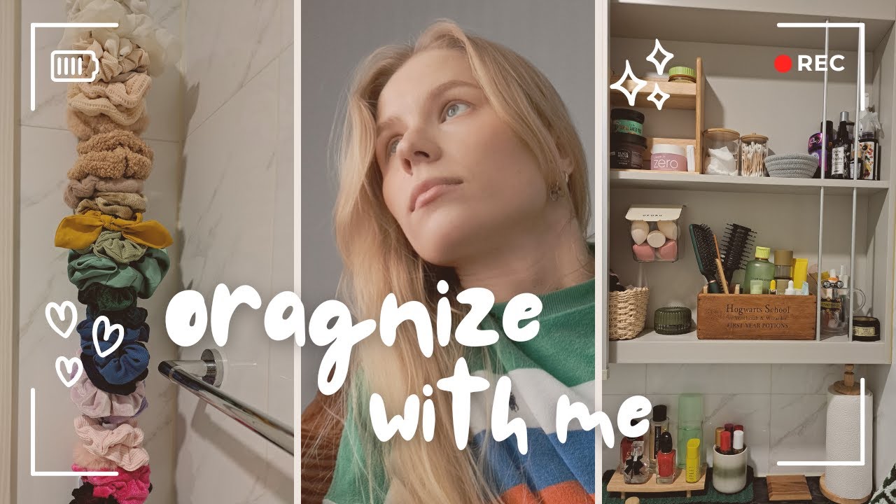 DIARY ENTRY ~ decorate and organize my bathroom with me | MoniKim - YouTube