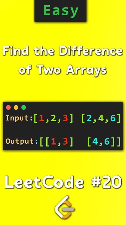Find the Difference of Two Arrays Çözümü - LeetCode - YouTube