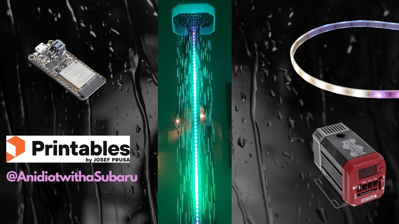 3d Printed Rain Fountain - YouTube