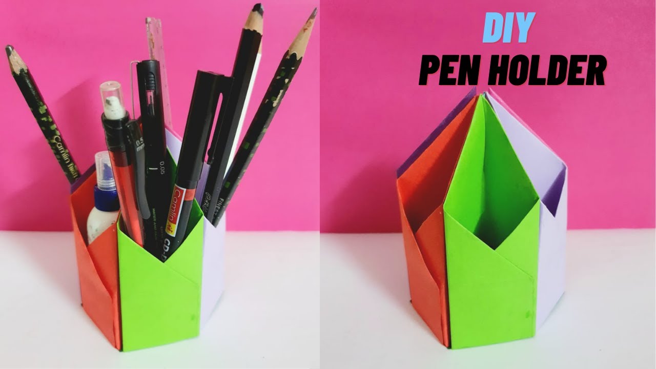 how to make easy pen stand | how to make easy pencil holder | how to ...