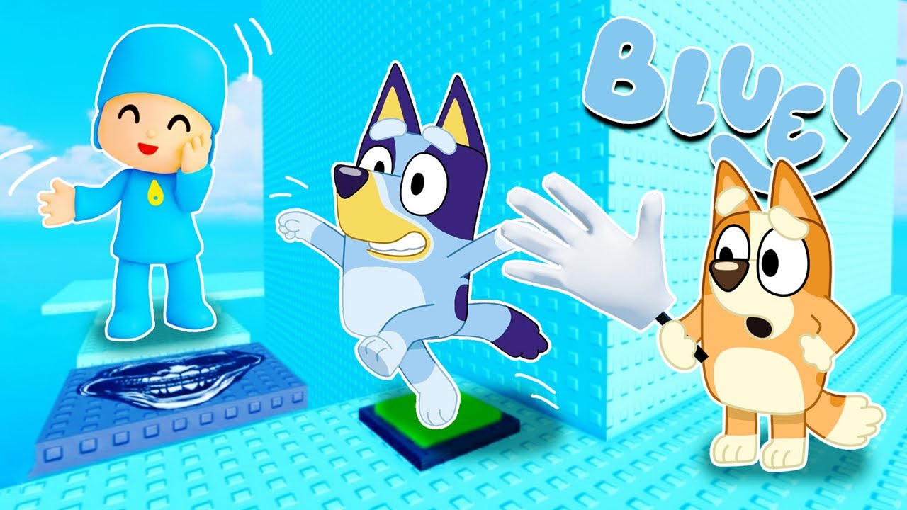 BLUEY en la SLAP TOWER TROLL de POCOYO BAILONGO | Las Aventuras de ...