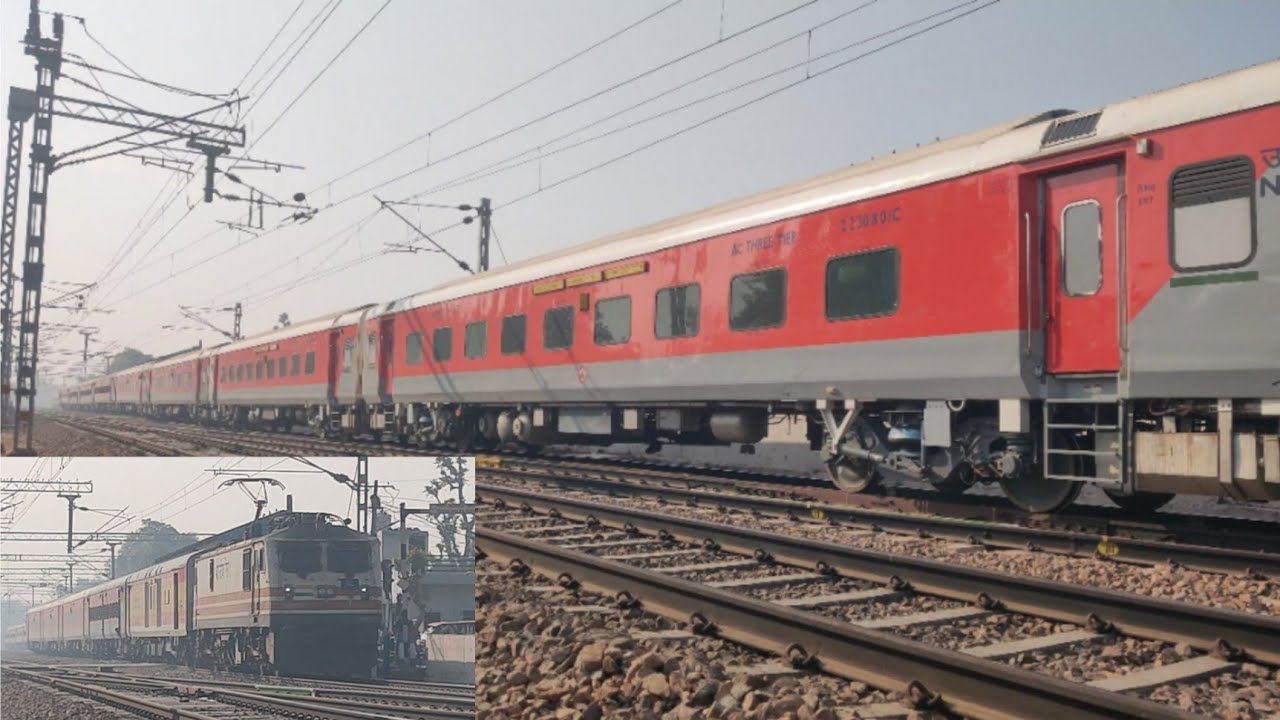 लाल- लाल चमचमाते हुए LHB कोच के साथ बांदीकुई जंक्शन से प्रस्थान करती ...
