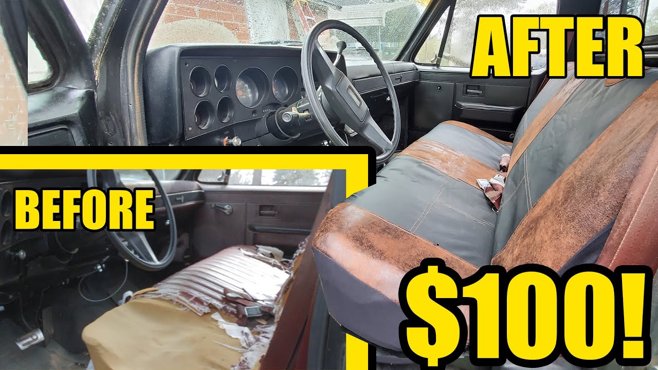 $100 INTERIOR OVERHAUL CHEVY C10 - YouTube