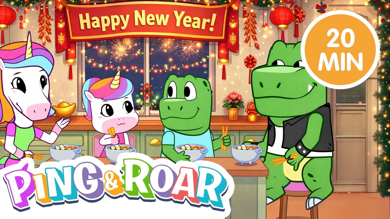 🎆 New Year Fun with Ping & Roar! | 20 Min Holiday Compilation ...