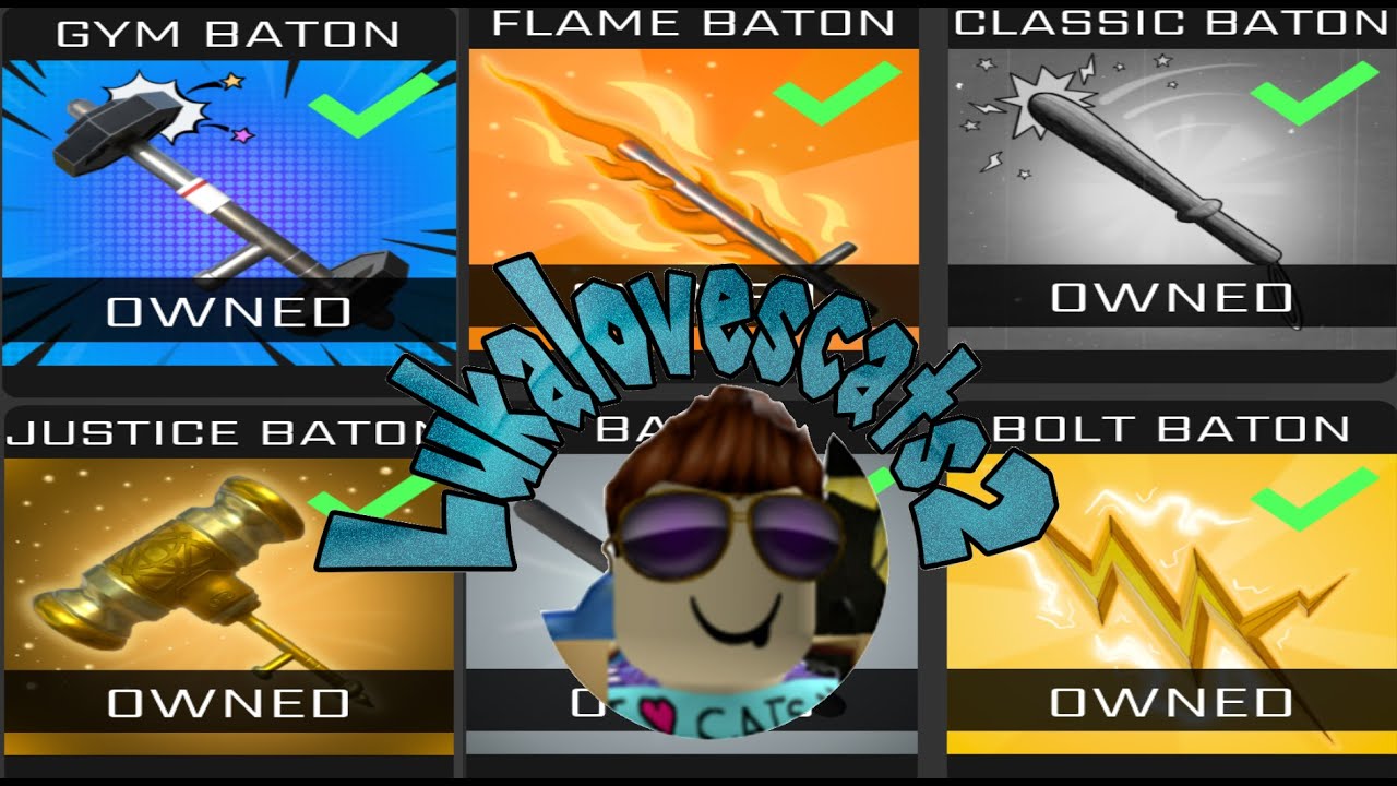 GYM BATON, BOLT, Flame, Classic White and black, Justice Baton Barry's ...