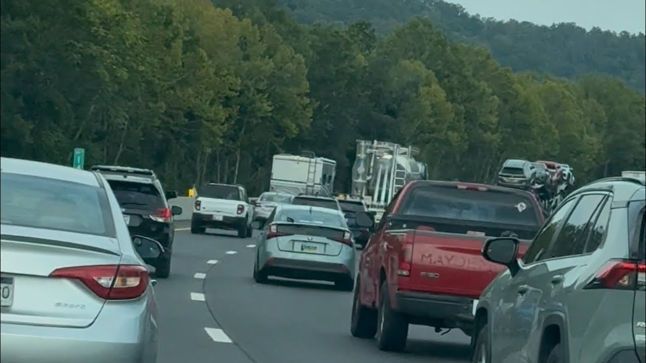 Traffic I-64 east west interstate highway-West Virginia #i61 #traffic# ...