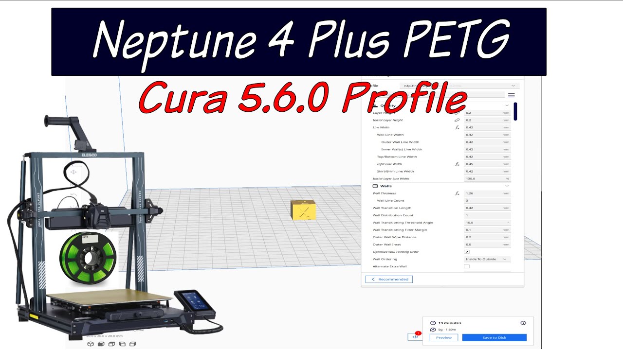 Elegoo Neptune 4 Plus Petg Cura 5.6.0 Profile - YouTube