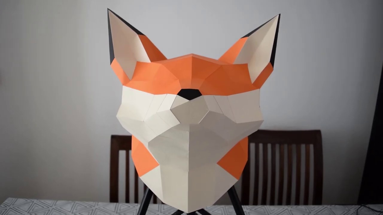 Fox papercraft timelapse - YouTube