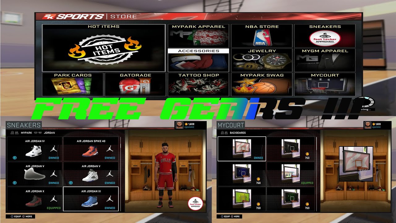 NBA 2K16 MY CAREER-2K STORE HAS FREE GEARS IF YOUB PRE-ORDER THE GAME ...