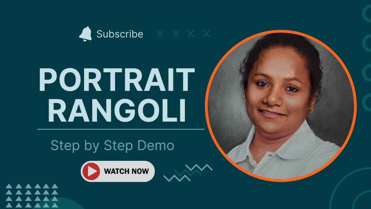 Step-by-Step Portrait Rangoli Tutorial | Learn the Art of Portrait ...