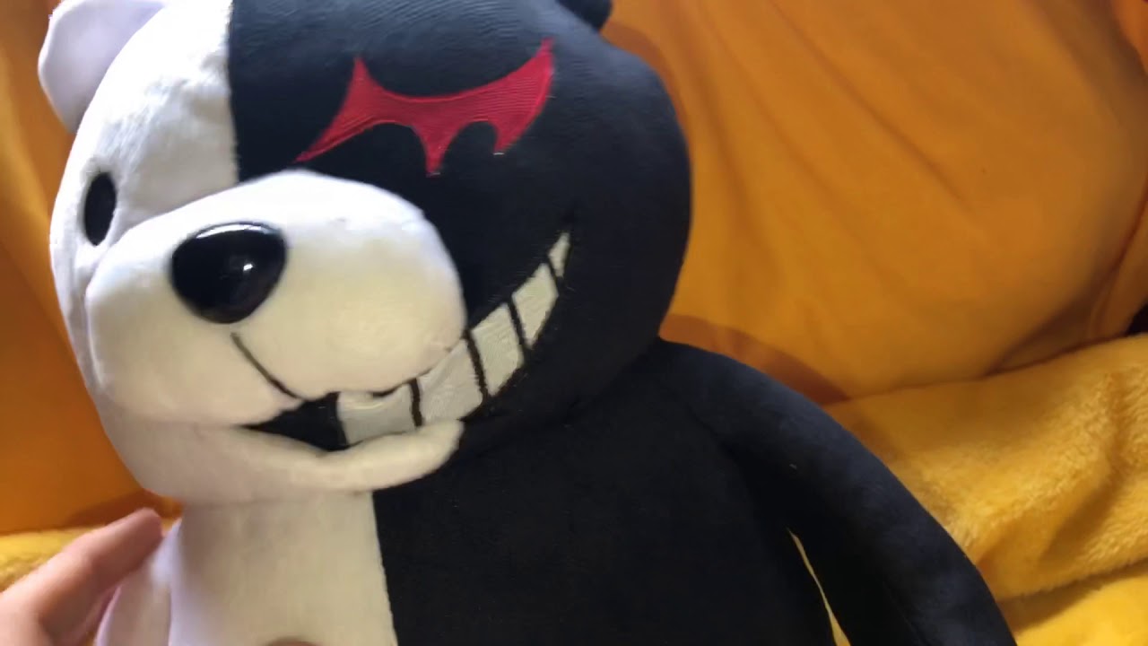 Monokuma plush from danganronpa - YouTube