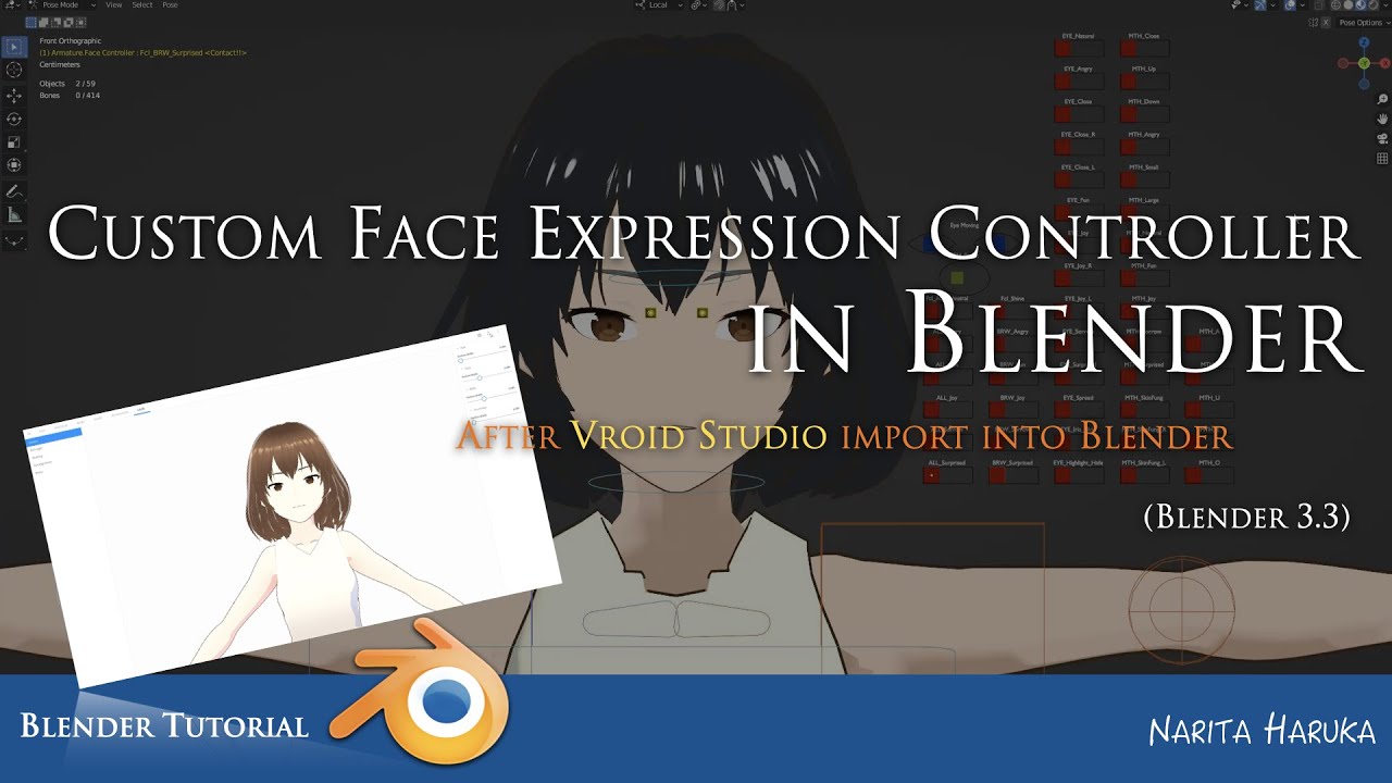 Custom Blender Expression Controller for Character from Vroid Studio ...