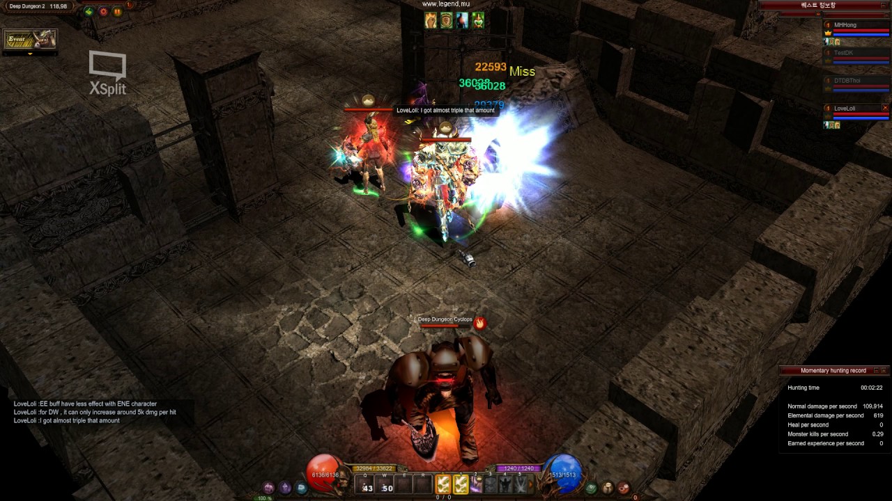 [Mu online season 12] Test Damage buff of EE - Vit Rage Fighter - YouTube