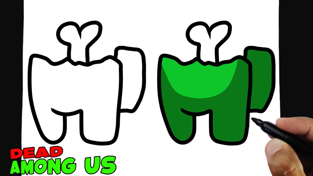 How to Draw Dead Among Us | Dead Crewmate Among us - YouTube