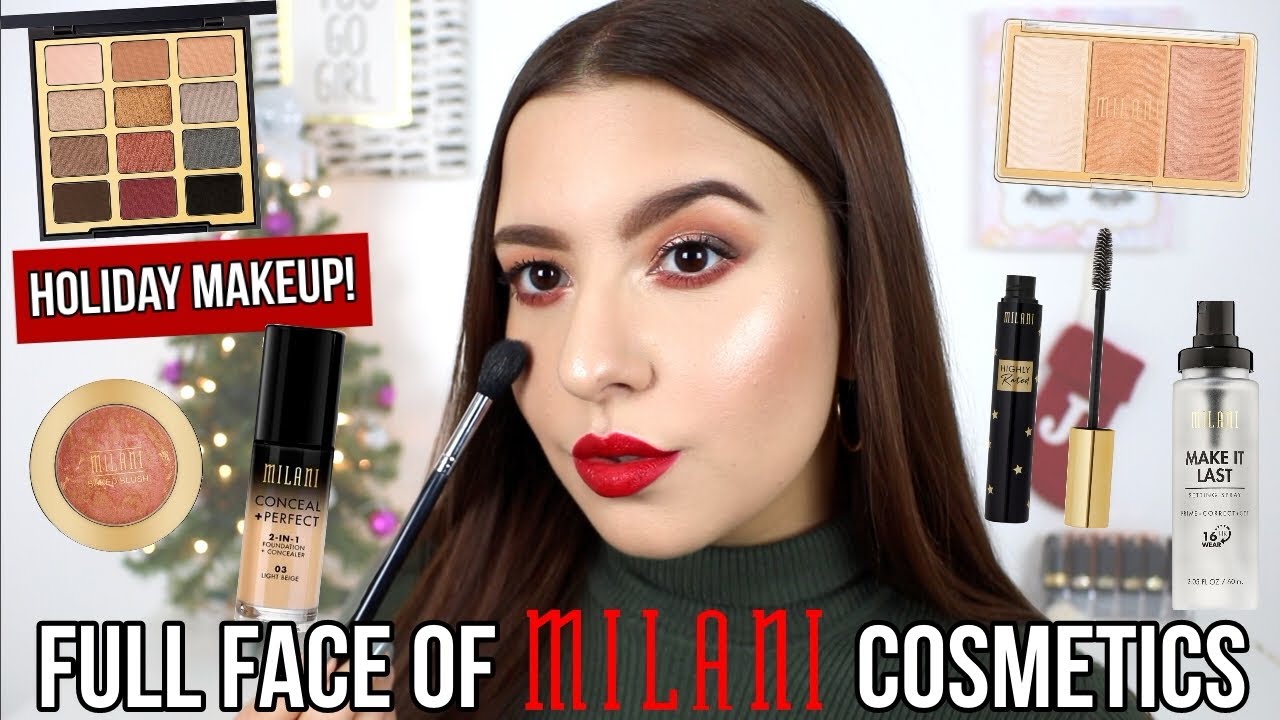 FULL FACE OF MILANI COSMETICS | HOLDAY MAKEUP TUTORIAL | Jackie Ann ...