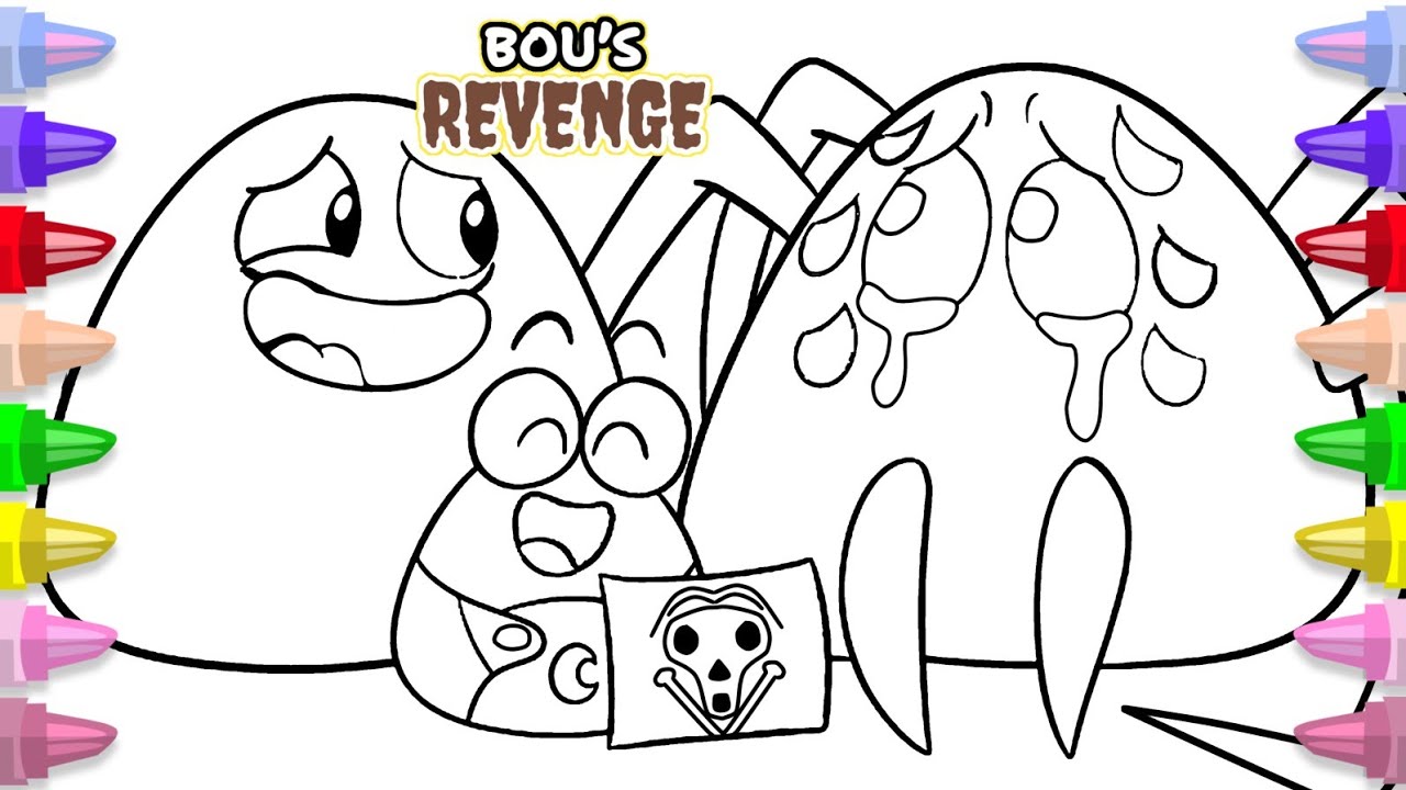 HOW TO COLOR Bou's Revenge | POU & POULINA HAD A BABY?! | Coloring ...