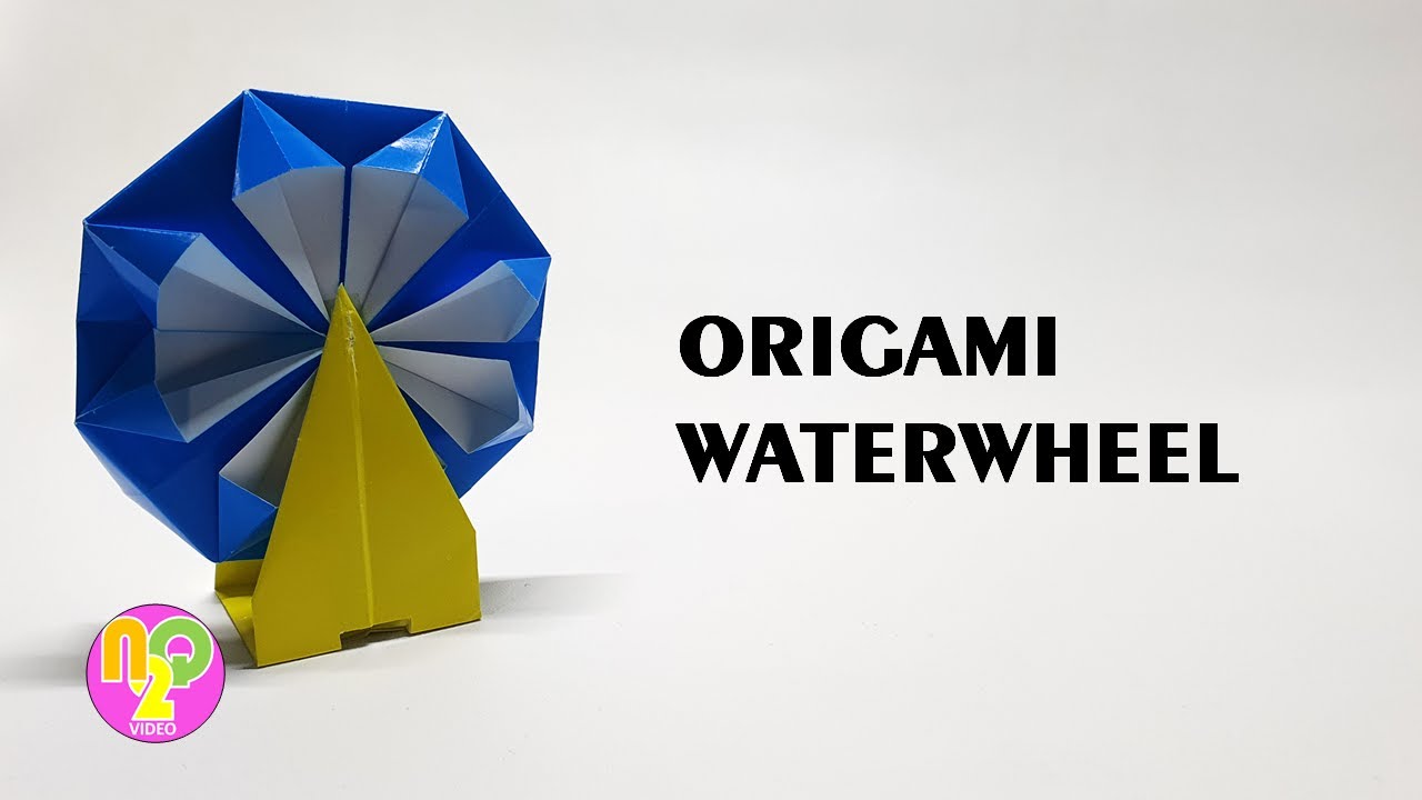 ORIGAMI WATERWHEEL || How to Make Mini Paper Waterwheel || ORIGAMI DIY ...