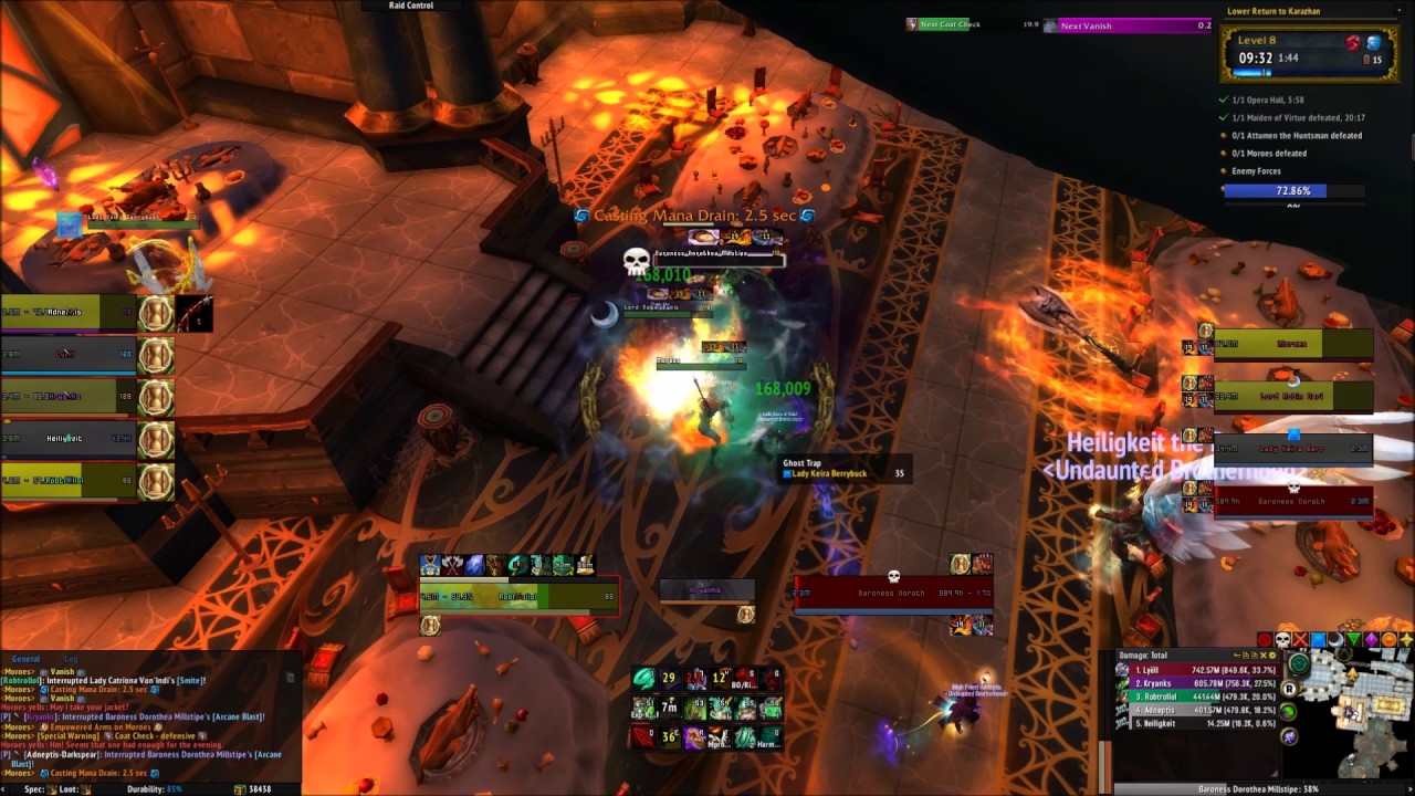 WoW Legion - Lower Return to Karazhan Mythic level 8 - Ilvl 904 ...