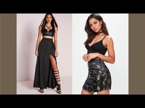 Awesome Black Satin Skirt