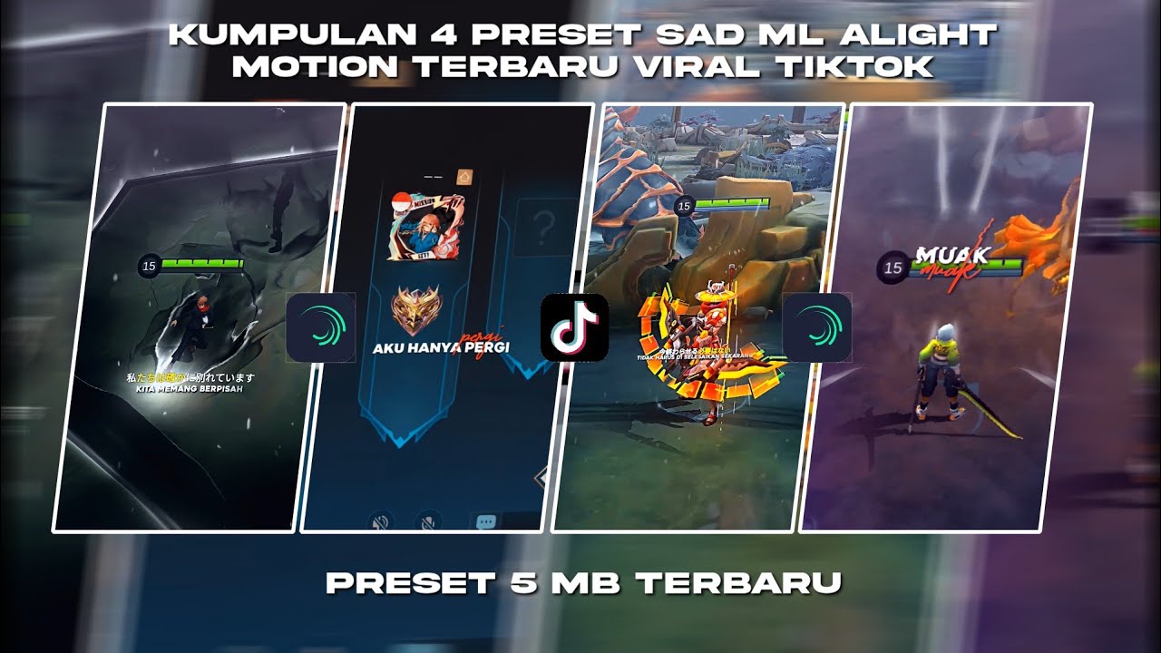 KUMPULAN 4 PRESET ALIGHT MOTION||ML SAD TERBARU VIRAL TIKTOK - YouTube