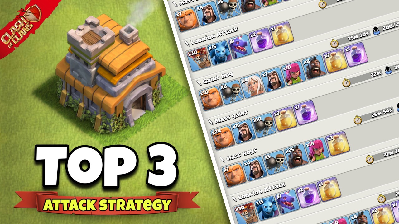 Th7 Attack Strategy 2024 in Clash of Clans | Top 3 Townhall 7 Army With ...